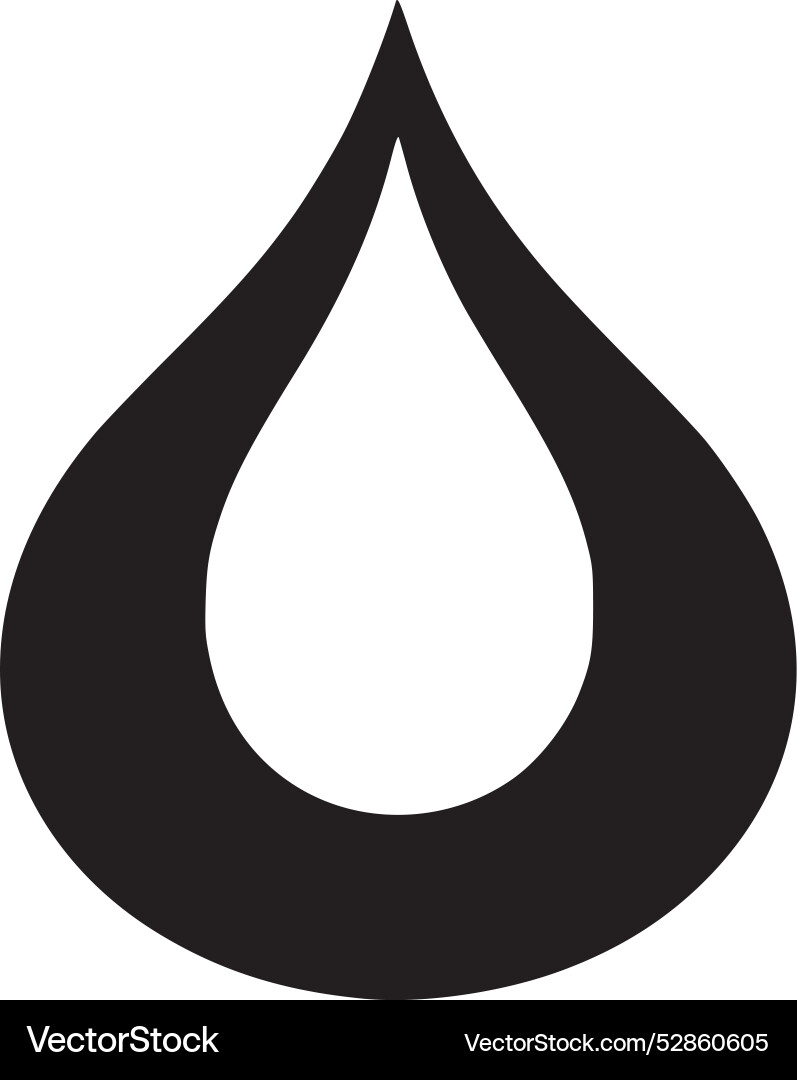 Water - minimalist and simple silhouette Vector Image