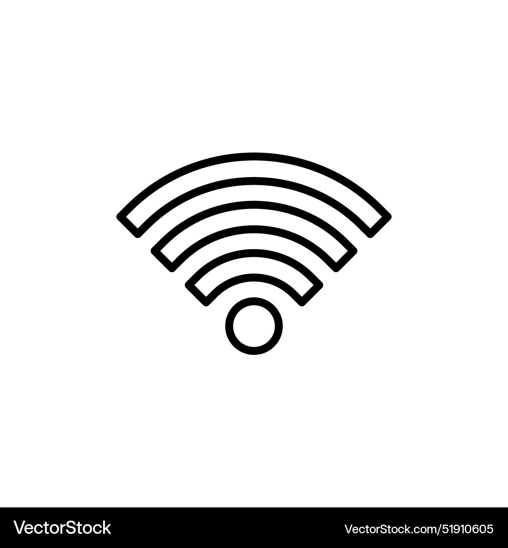 Wifi signal icon for internet connectivity Vector Image