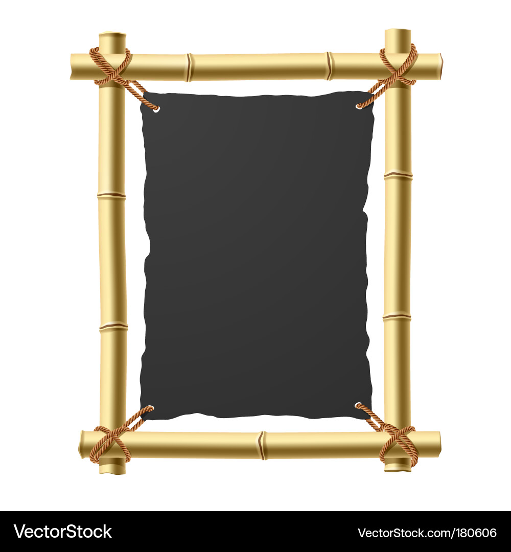 Bamboo frame Royalty Free Vector Image - VectorStock