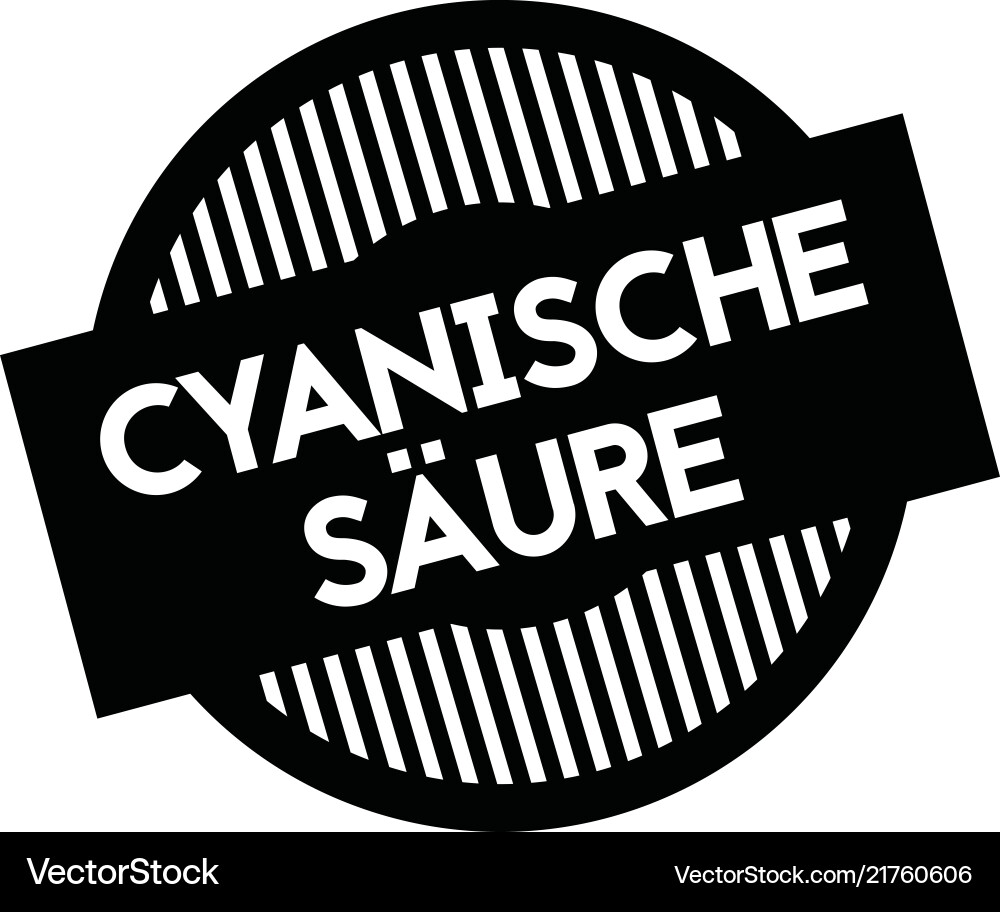 Cyanic acid stamp in german Royalty Free Vector Image