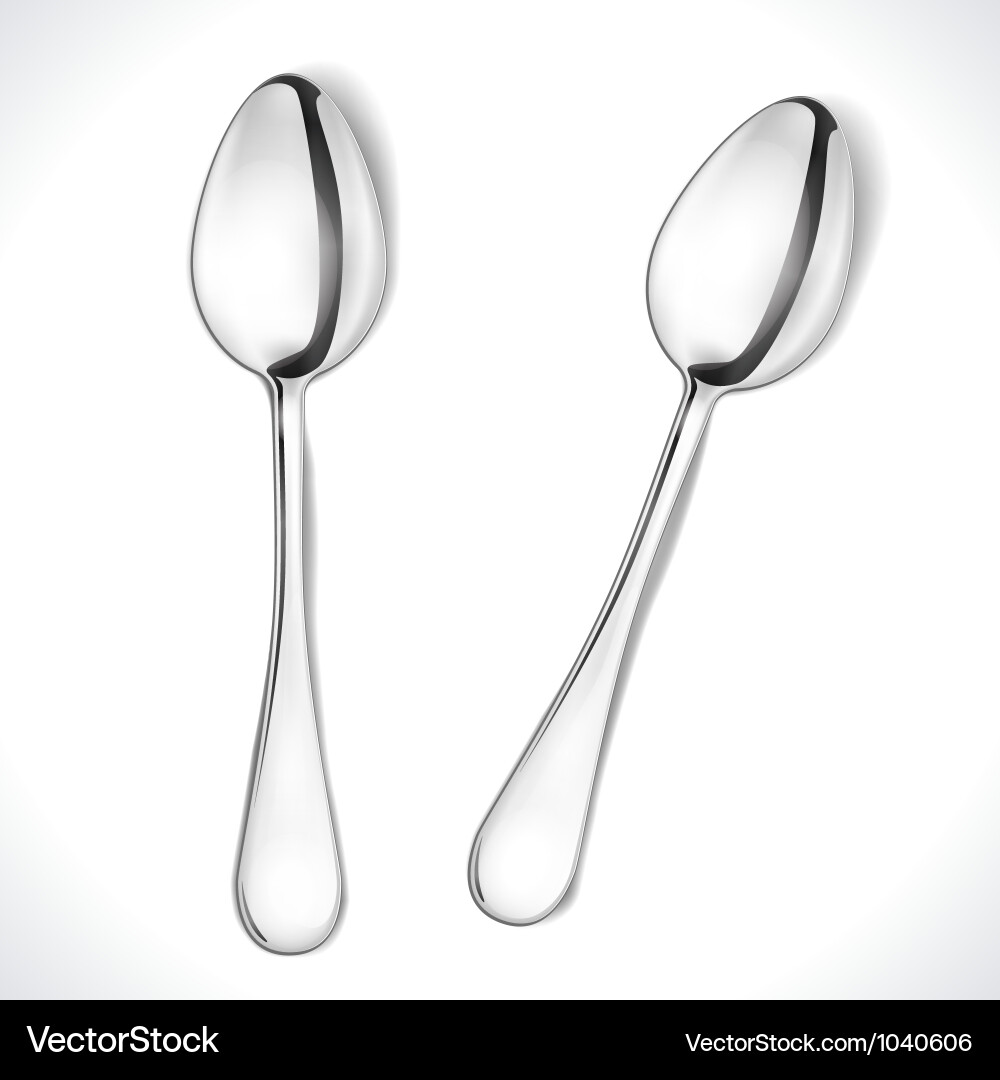Isolated Silver Spoon Royalty Free Vector Image