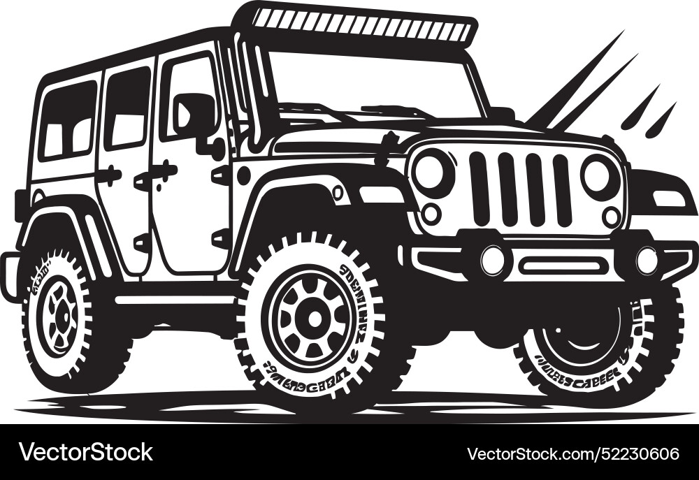 Jeep silhouettes elegant design cherokee illu Vector Image