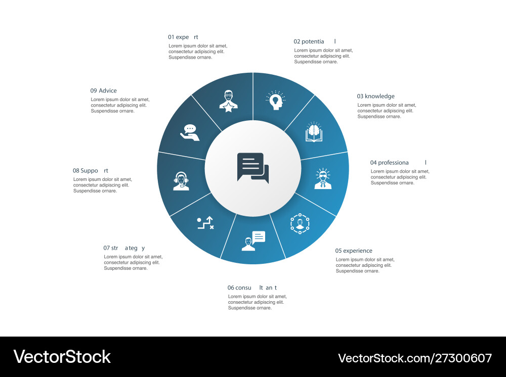 10 Steps Consulting Strategy Royalty Free Vector Image