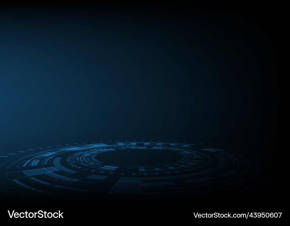 Abstract blue digital template design overlapping Vector Image