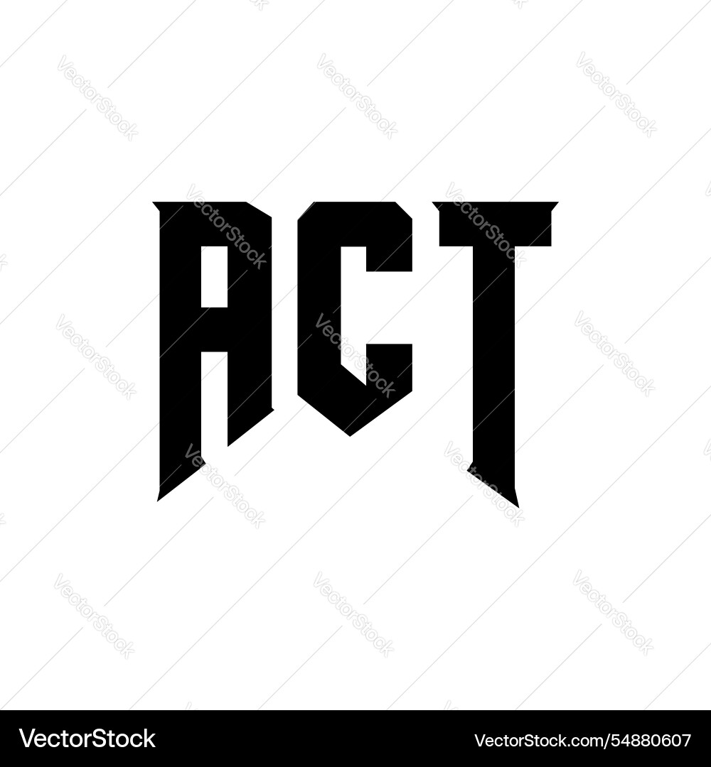 Act letter logo design for technology company Vector Image