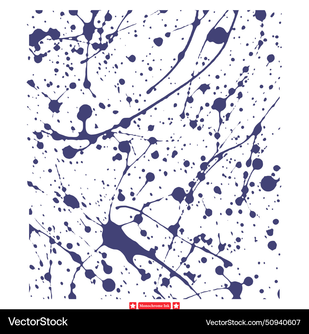 Artistic monochrome ink spill for creative Vector Image