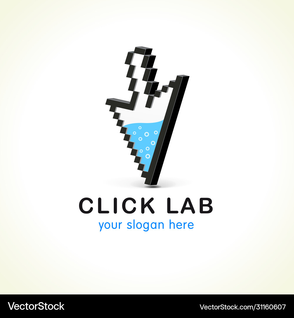 Click lab logo Royalty Free Vector Image - VectorStock