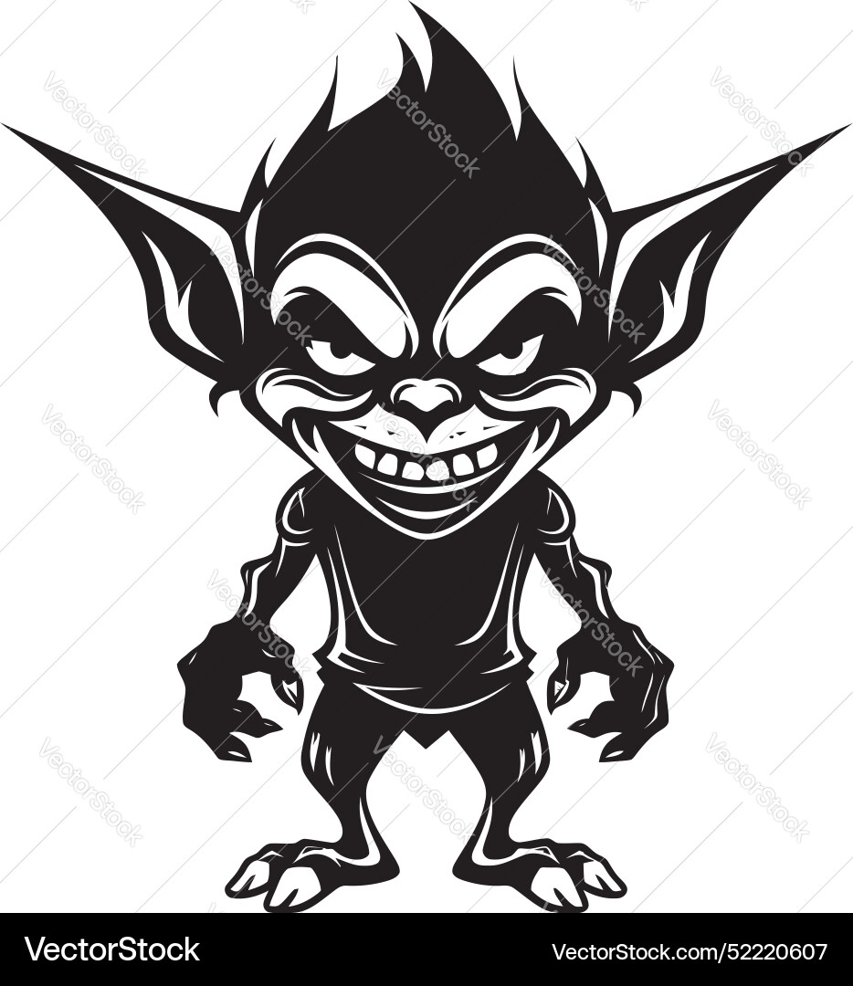Diabolicaldwarf cartoon evil goblin goblingloom Vector Image