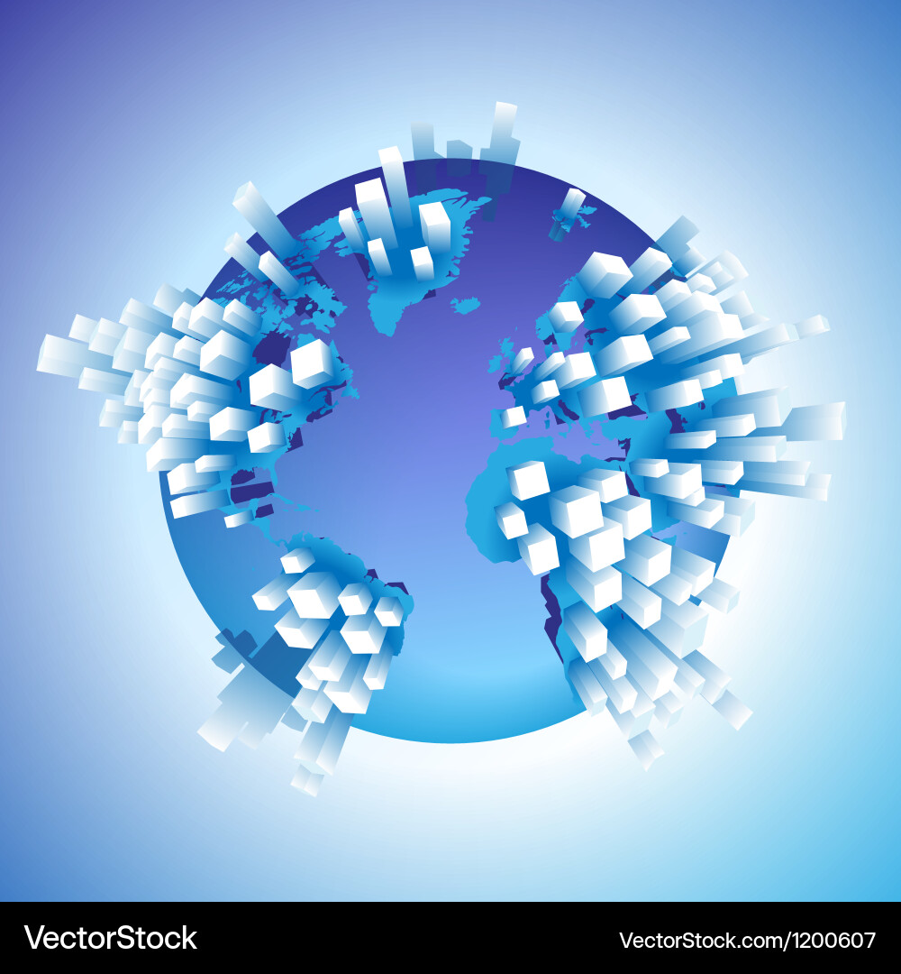 Global city Royalty Free Vector Image - VectorStock