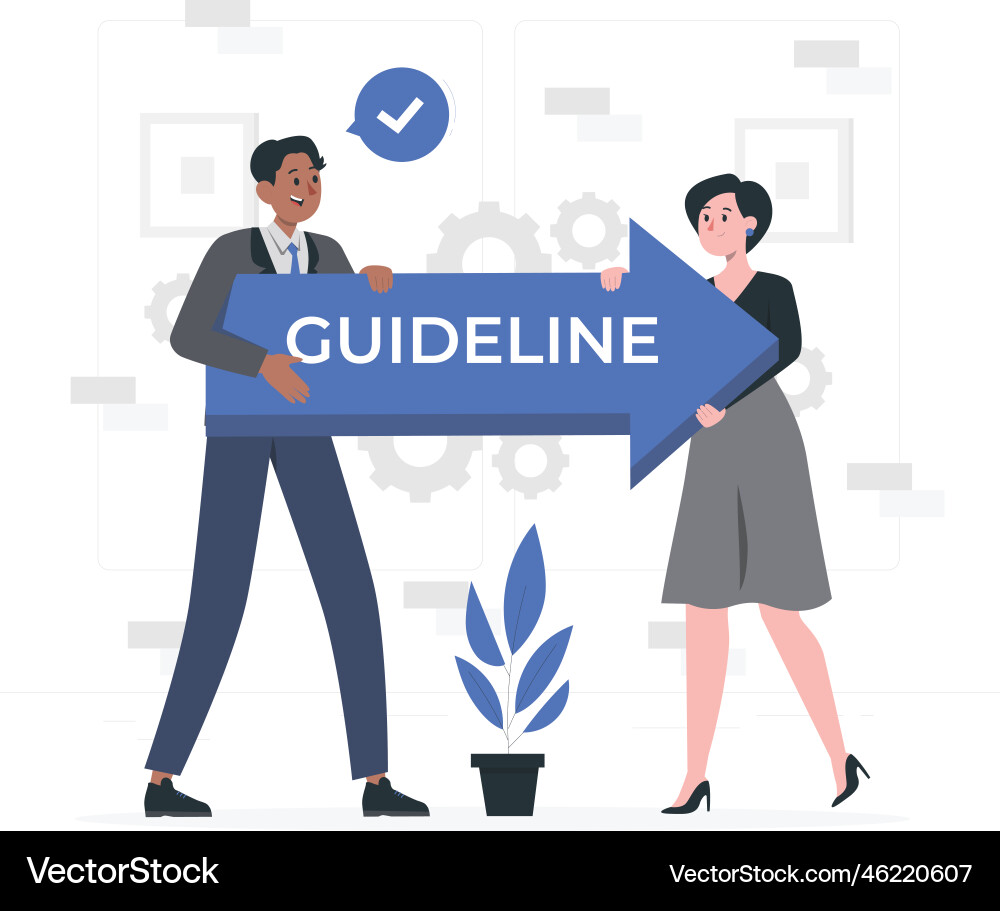Guideline concept Royalty Free Vector Image - VectorStock