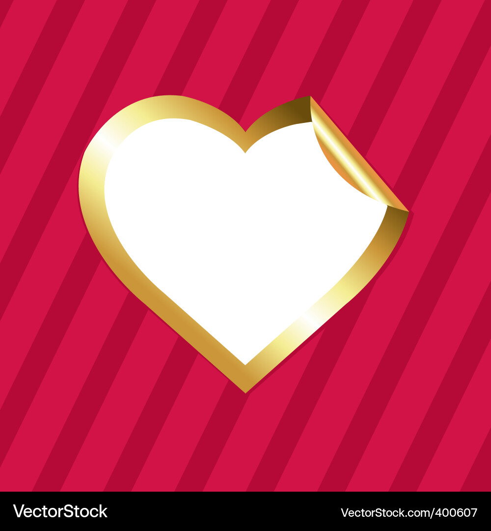 Heart sticker Royalty Free Vector Image - VectorStock