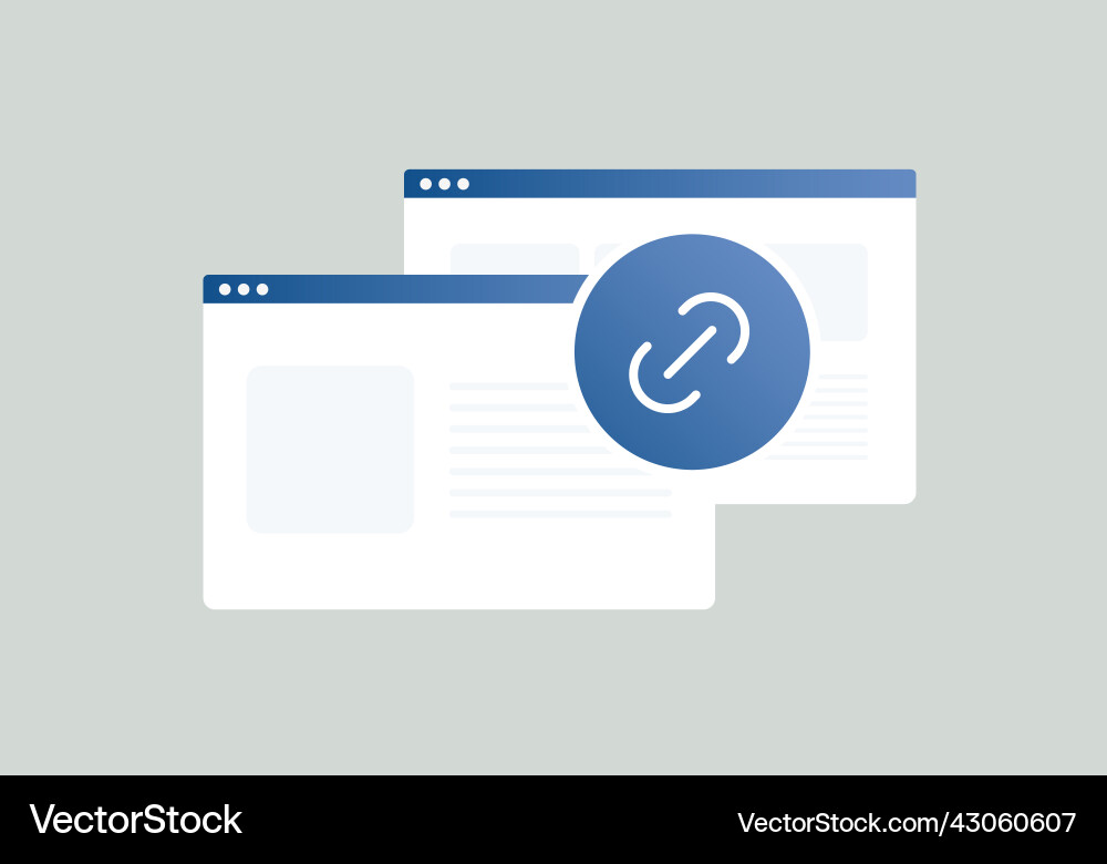 Internal link icon building Royalty Free Vector Image