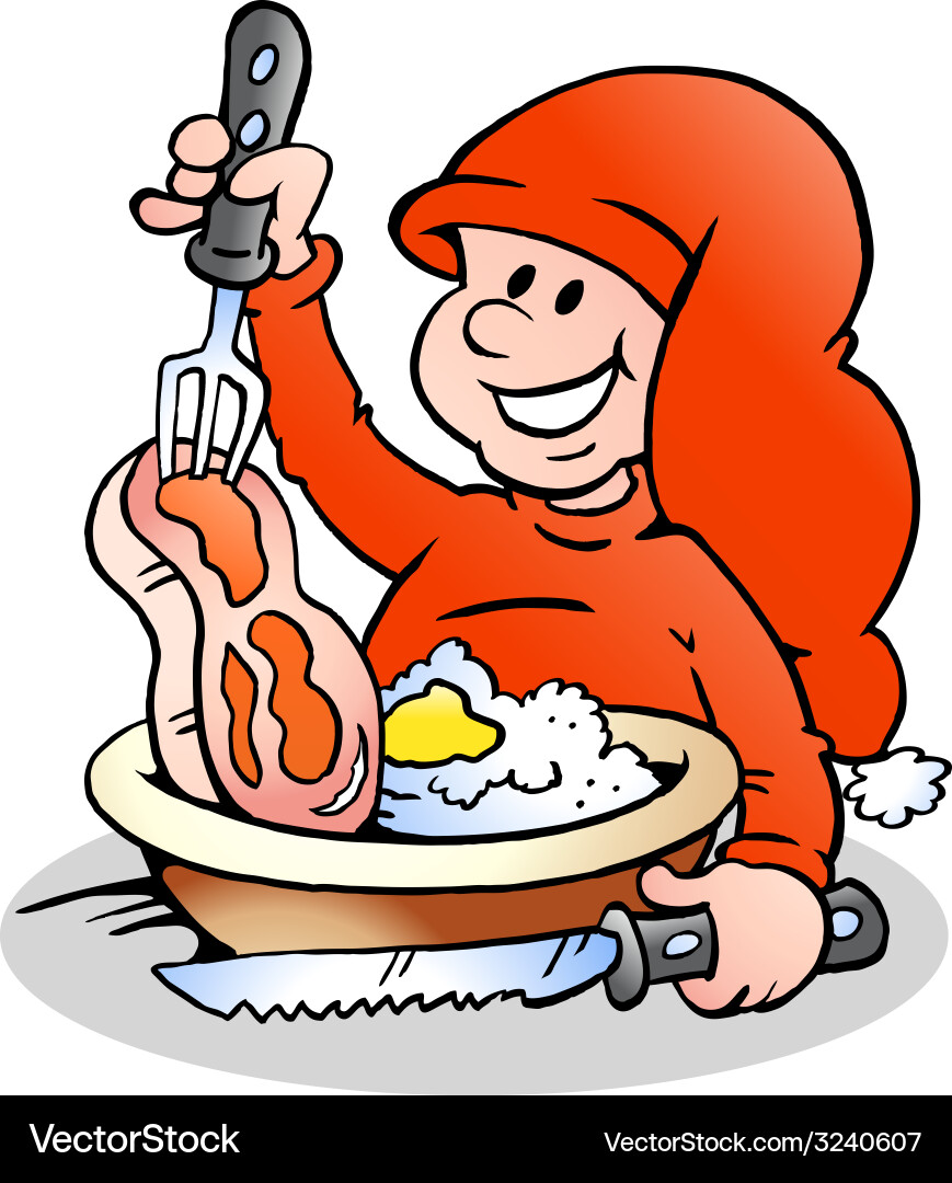 Merry Christmas Elf Cooking Royalty Free Vector Image