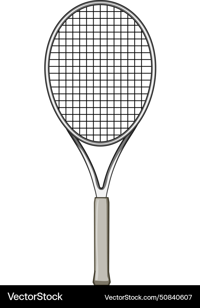 Outline tennis racket cartoon Royalty Free Vector Image