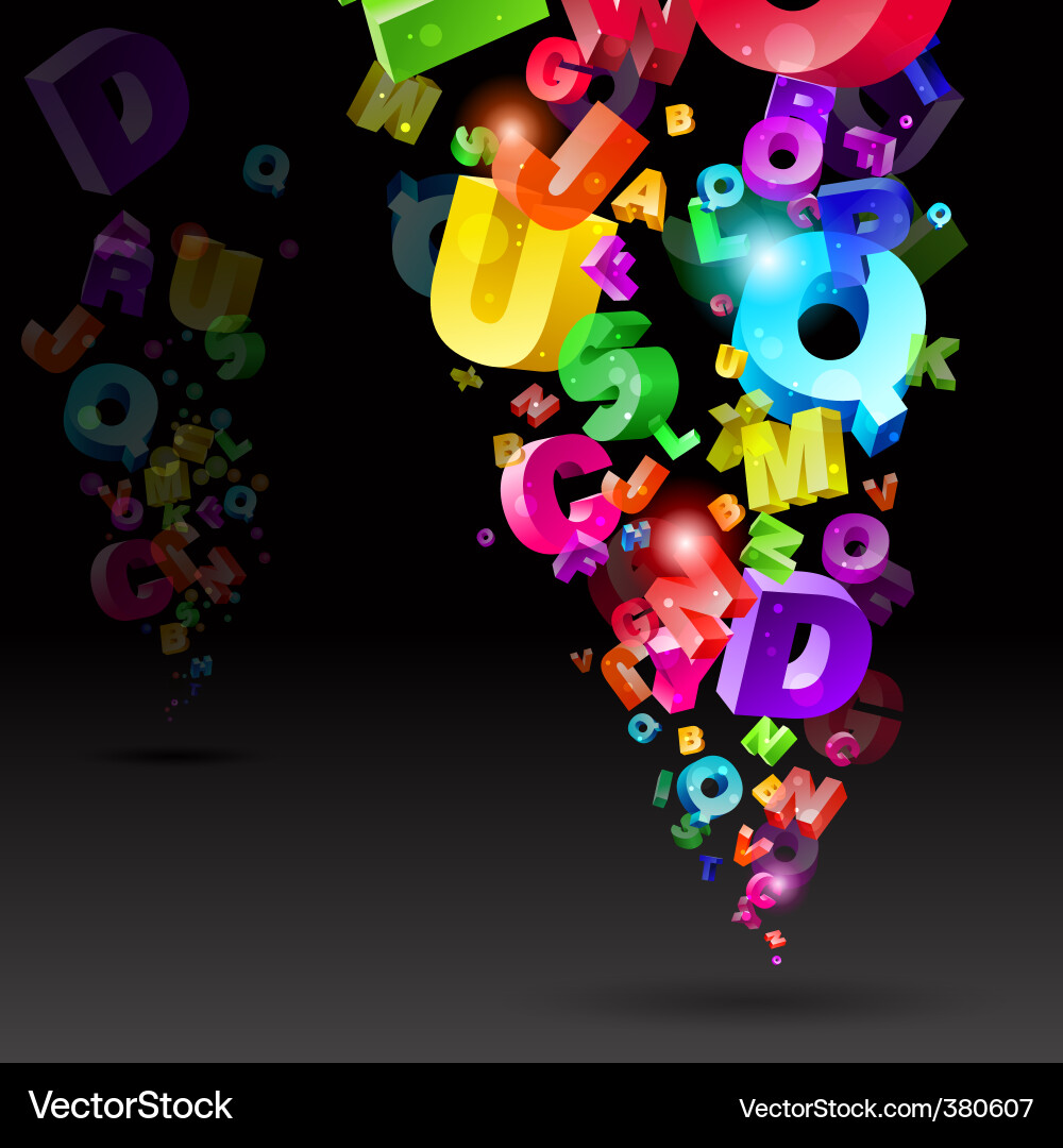 Rainbow letters Royalty Free Vector Image - VectorStock
