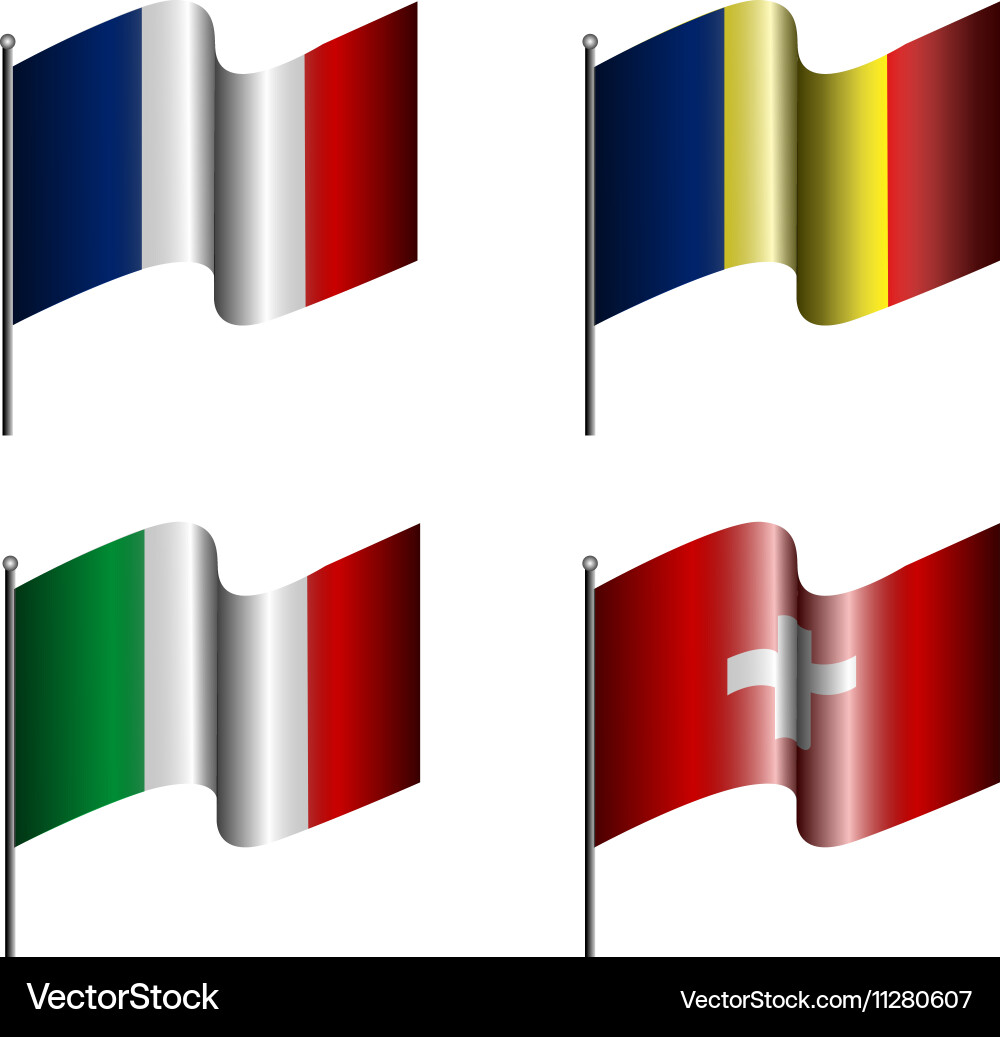 Set of flags Royalty Free Vector Image - VectorStock