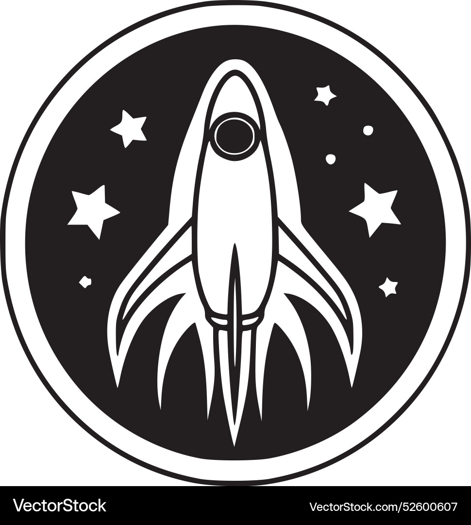 Space - black and white Royalty Free Vector Image