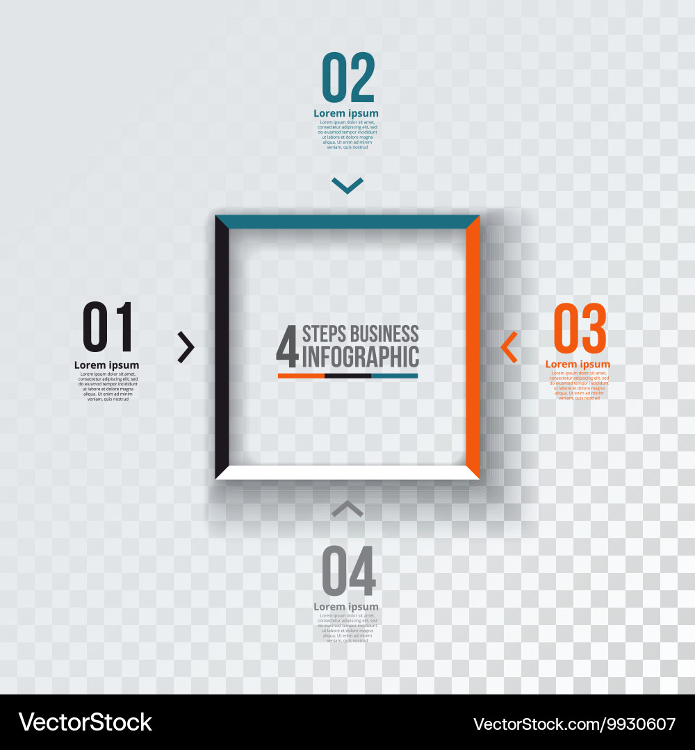 Square infographic Royalty Free Vector Image - VectorStock