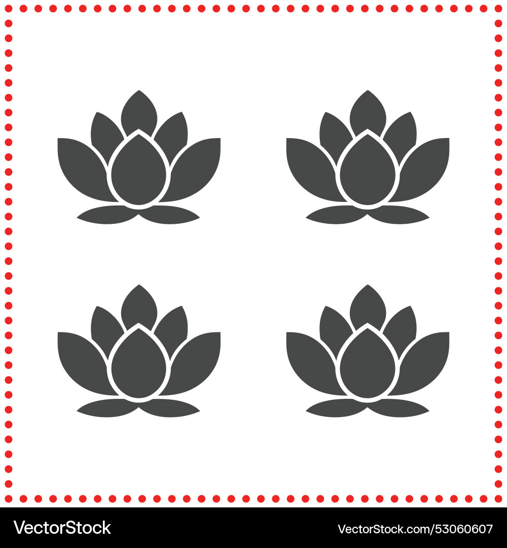 Stylized lotus silhouette ideal Royalty Free Vector Image
