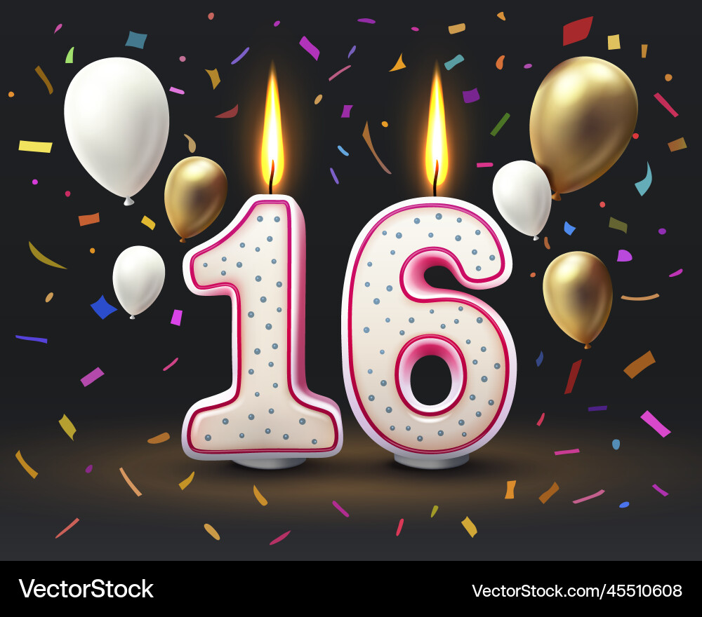 16th Birthday Celebration Royalty Free Vector Image