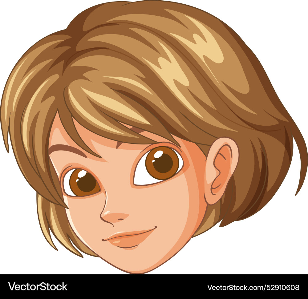 A happy young girl smiling Royalty Free Vector Image