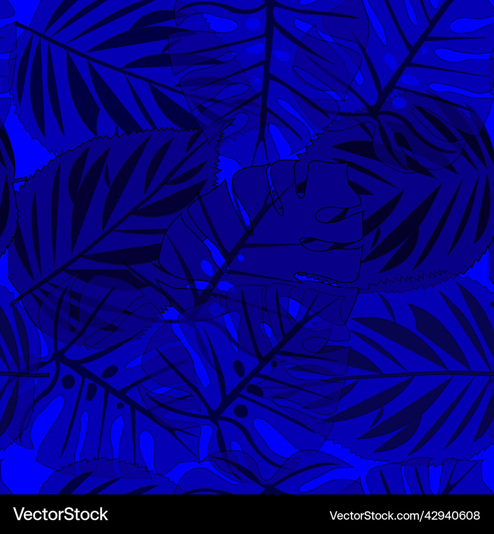 Blue tropical background Royalty Free Vector Image