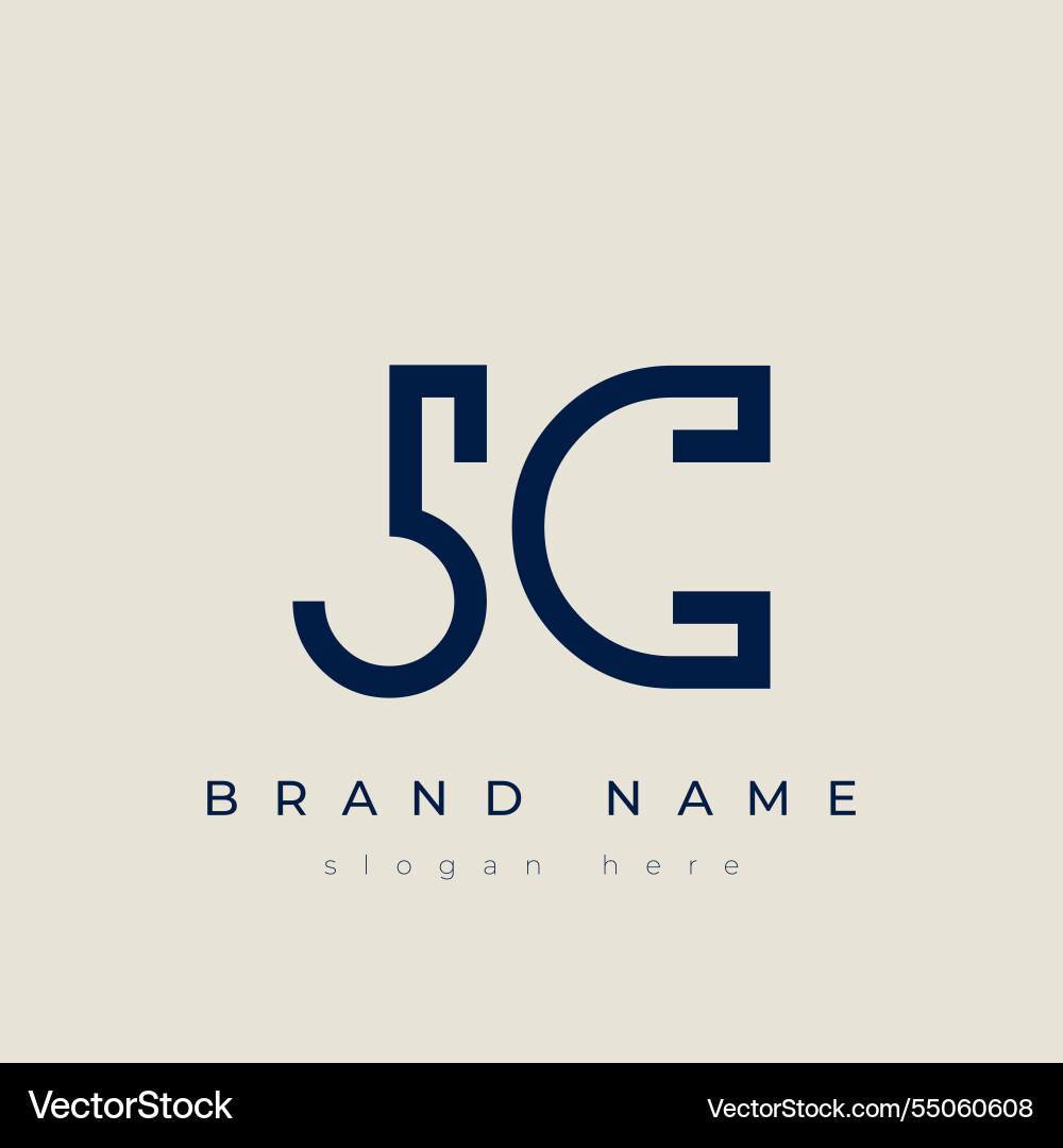 Jc Alphabet Buchstaben Symbol Logo Lizenzfreies Vektorbild