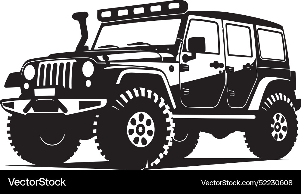 Jeep wrangler graphics for enthusiasts vintage Vector Image