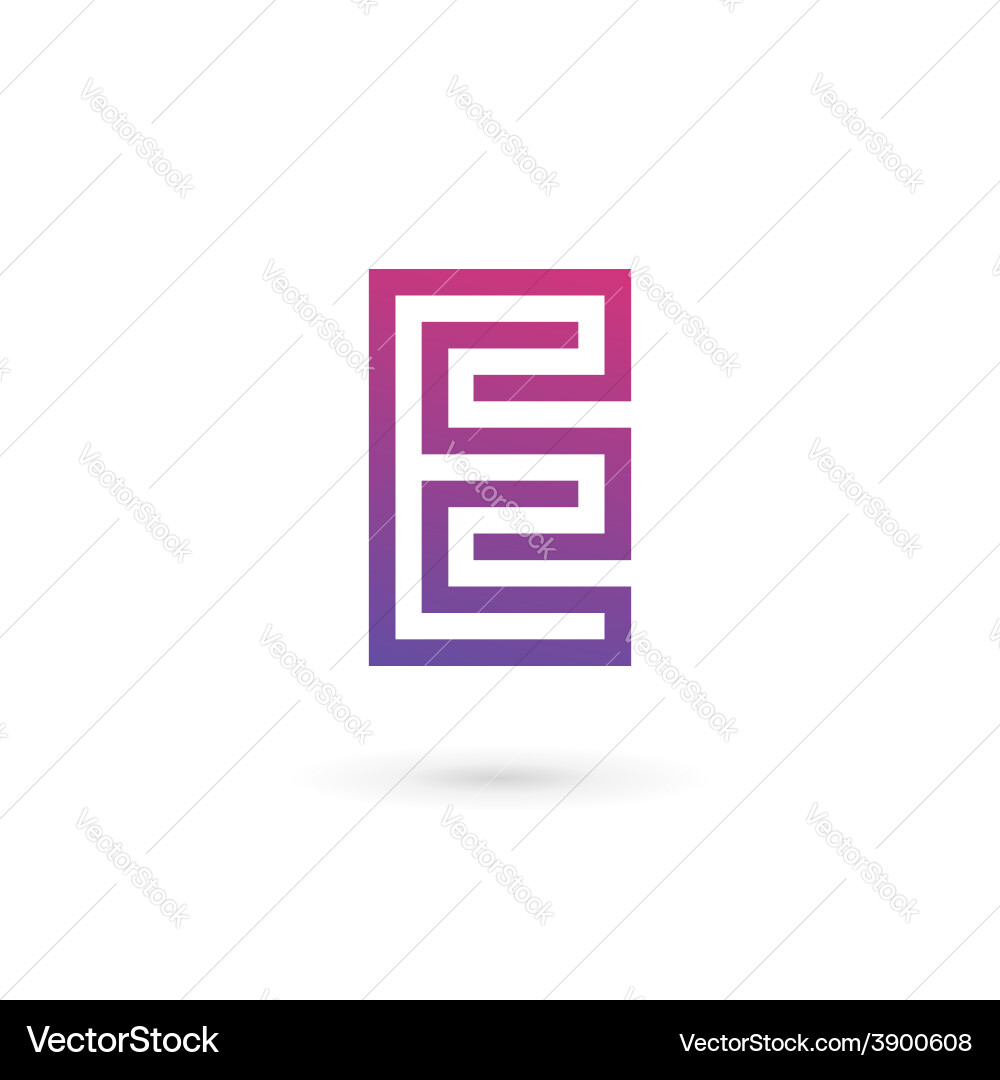 Letter e logo icon design template elements Vector Image