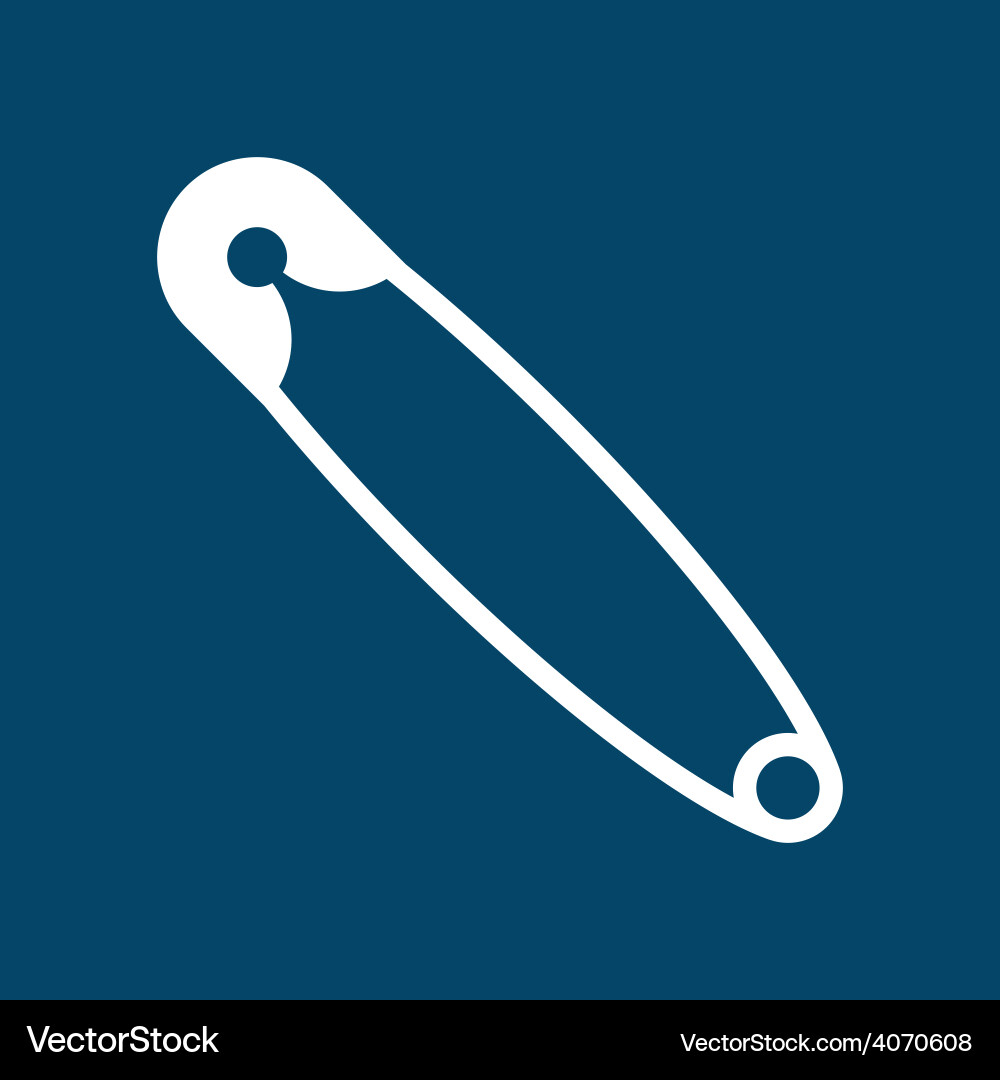 Safety pin symbol Royalty Free Vector Image - VectorStock