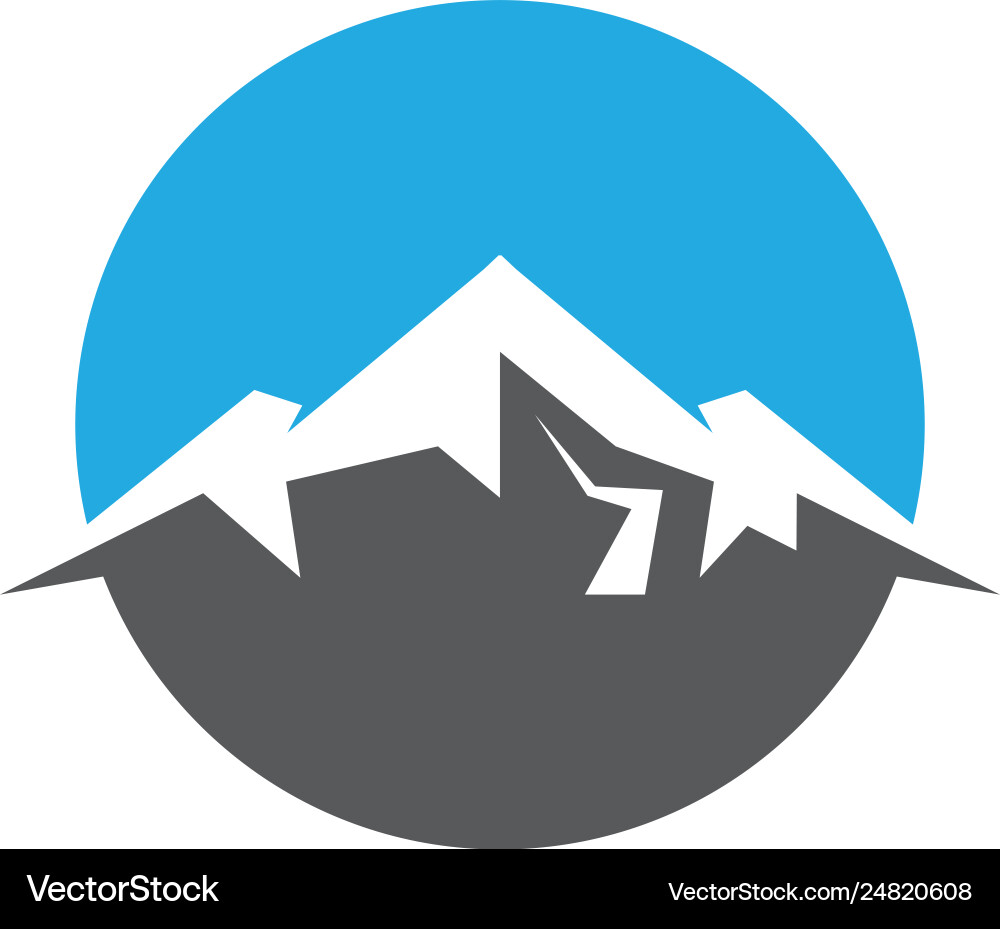 Symbol der Berge Lizenzfreies Vektorbild - VectorStock