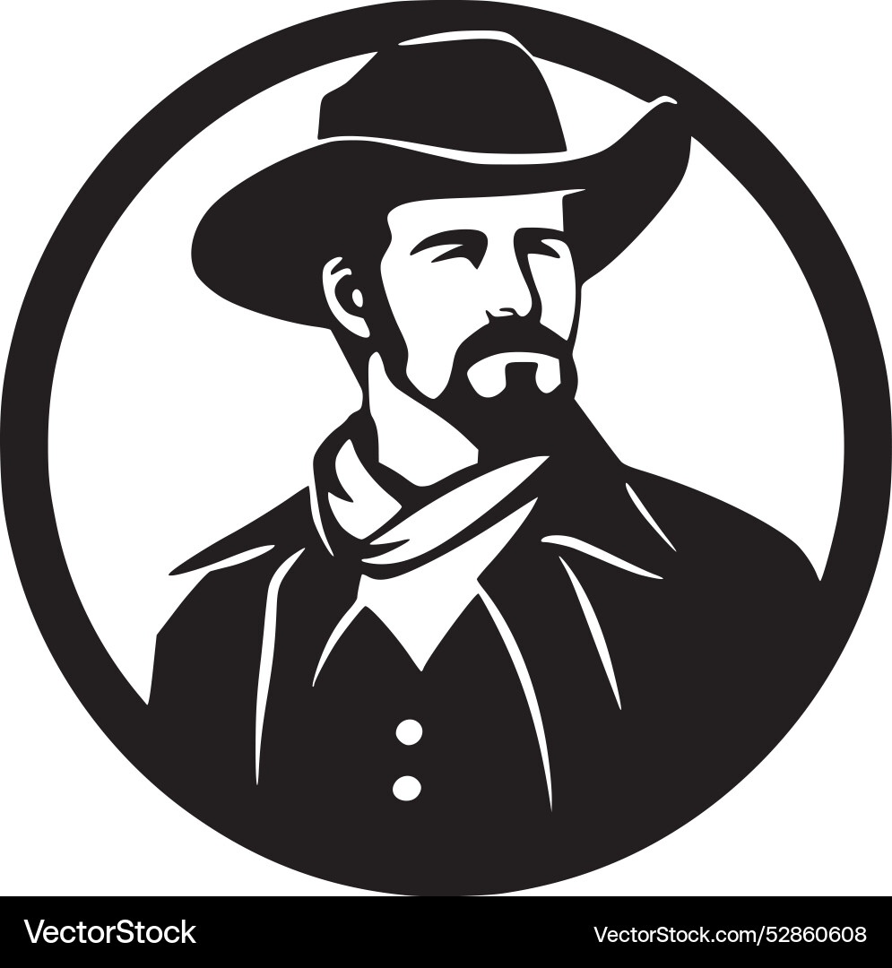 Western - black and white Royalty Free Vector Image