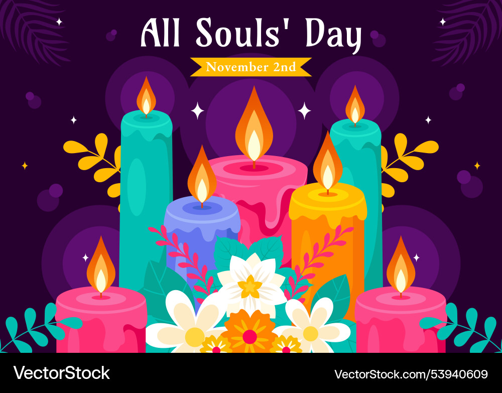All Souls' Day Remembrance Royalty Free Vector Image