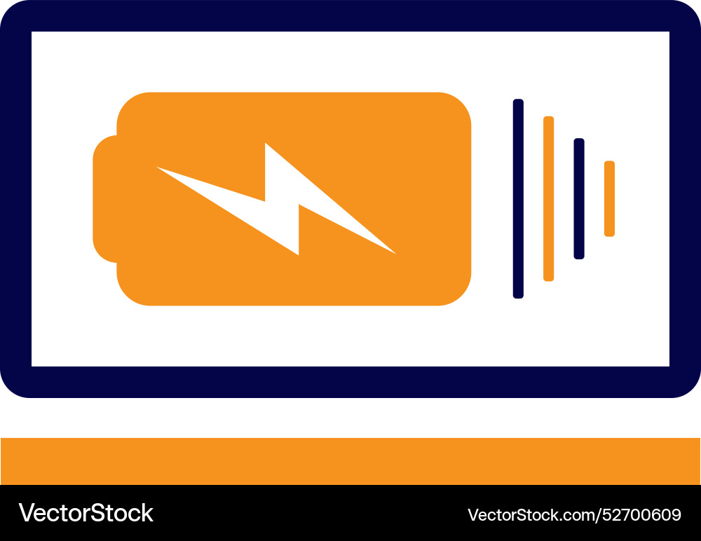 Battery charge power empty charging icon Vector Image