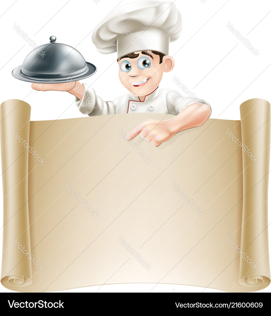 Chef menu banner Royalty Free Vector Image - VectorStock