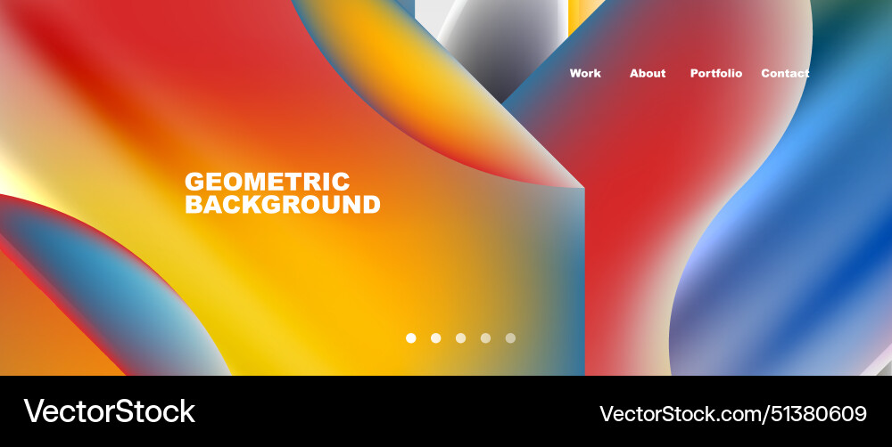 Colorful gradients with abstract geometric shapes Vector Image