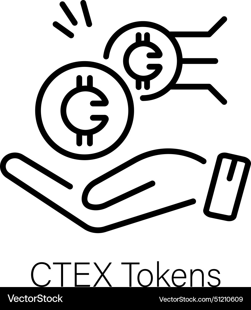 Ctex tokens Royalty Free Vector Image - VectorStock