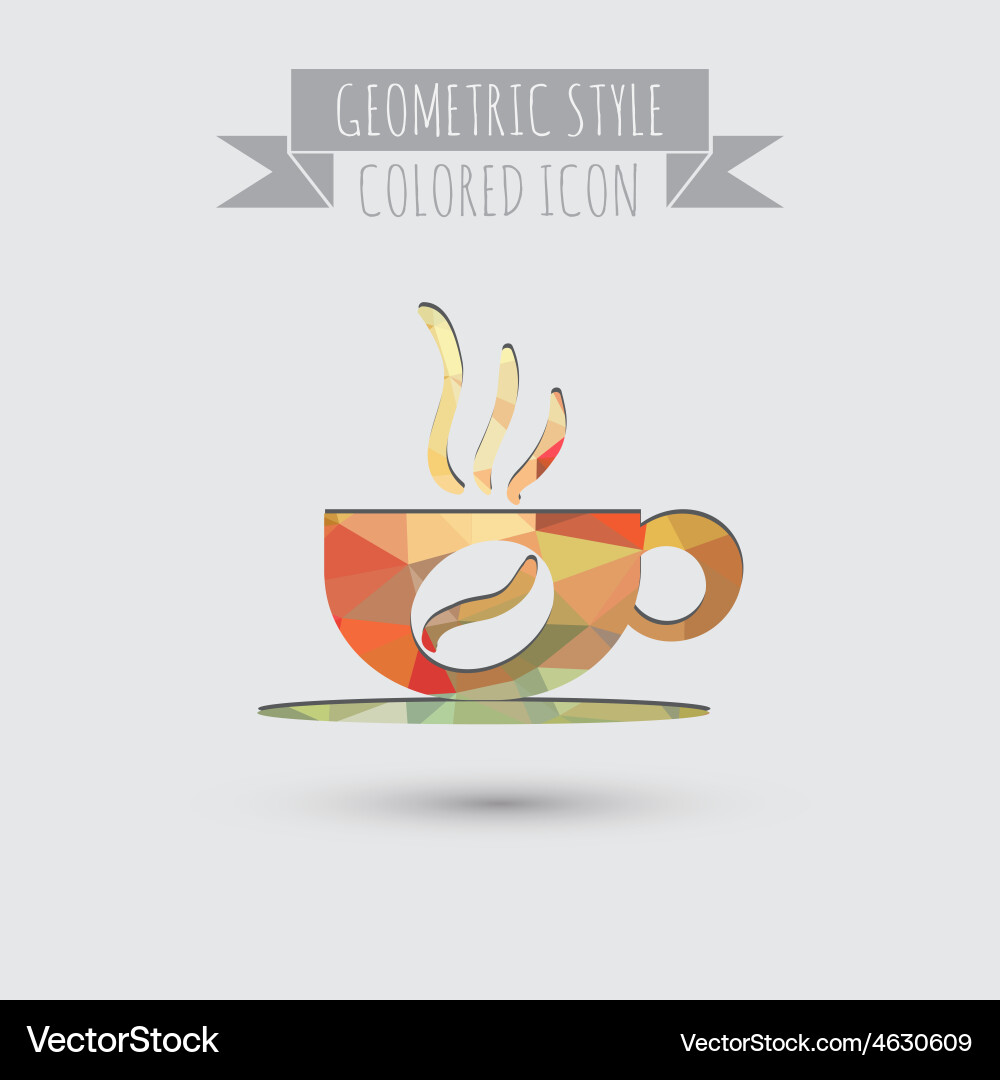 Cup of hot drink symbol icon cafe Royalty Free Vector Image