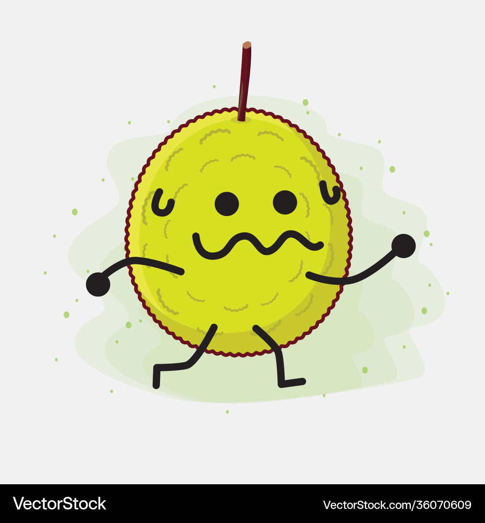 Entawak jackfruit mascot character Royalty Free Vector Image