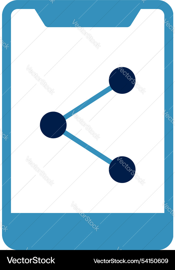 Share flat icon design Royalty Free Vector Image