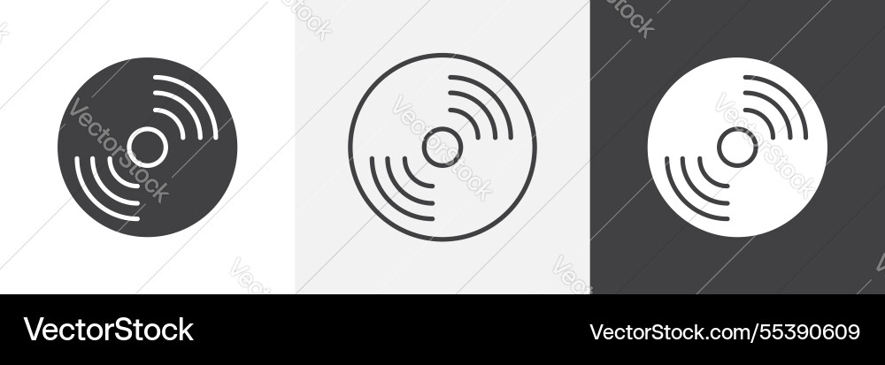 Vinyl Icons Grafikpaket Lizenzfreies Vektorbild