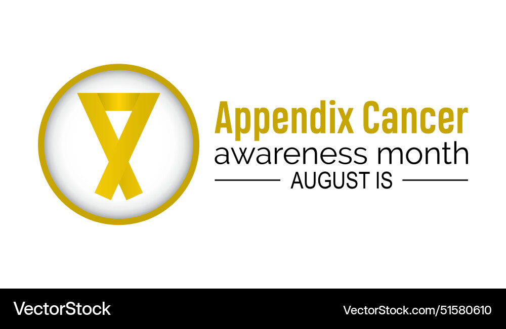 Appendix cancer awareness month Royalty Free Vector Image