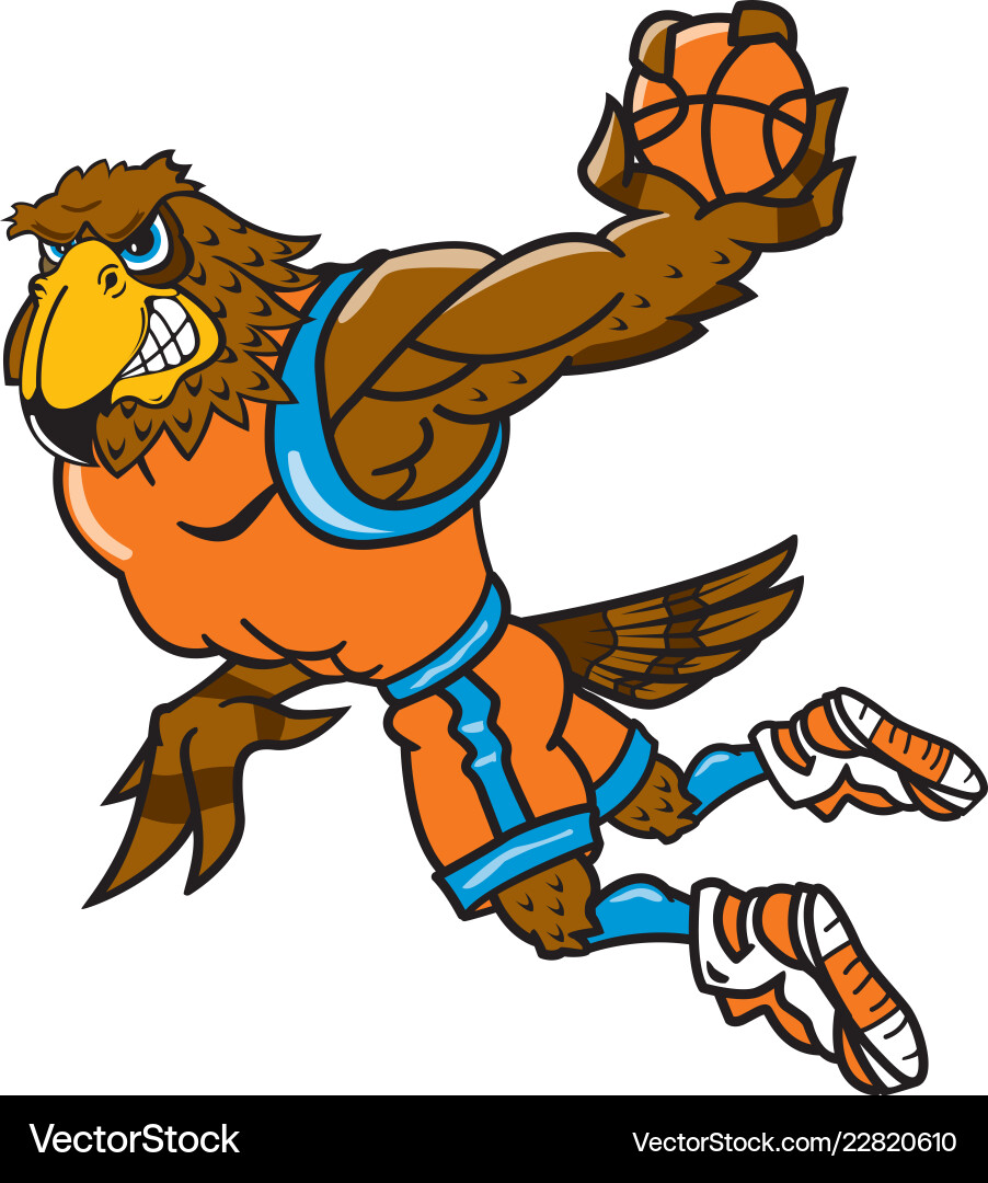 Falcon Sports Mascot Logo Royalty Free Vector Image