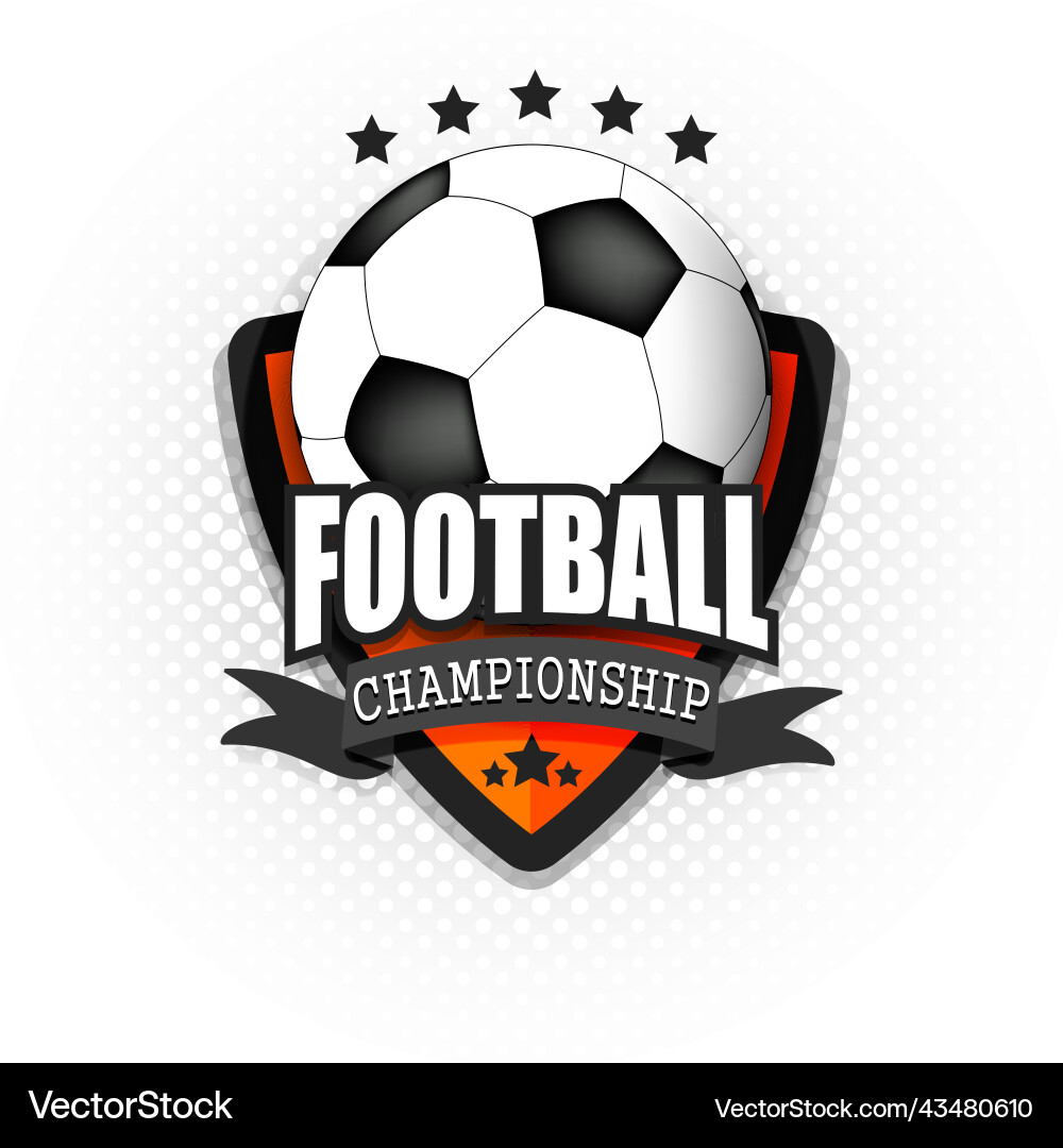 Football logo template design Royalty Free Vector Image