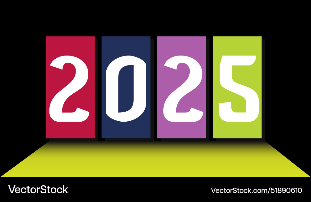 Happy new year 2025 Royalty Free Vector Image - VectorStock