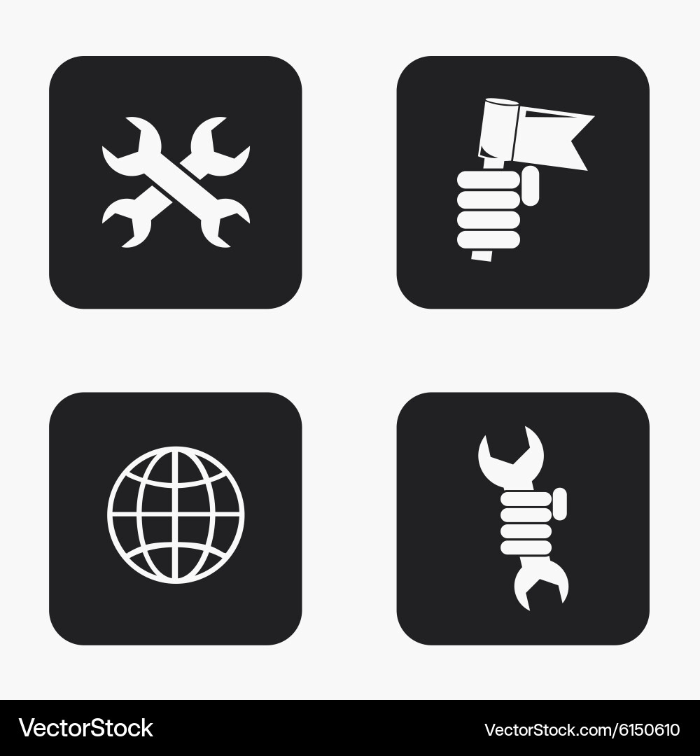 Modern labour day icons set Royalty Free Vector Image