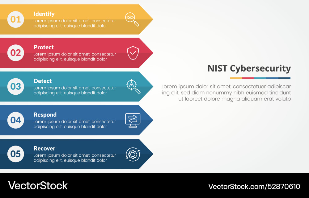 Nist cybersecurity framework infographic concept Vector Image