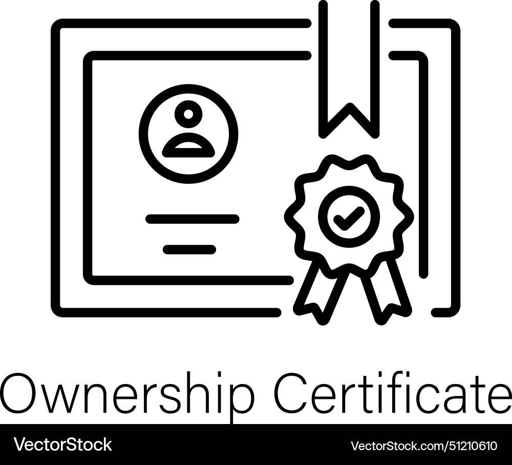 Ownership certificate Royalty Free Vector Image