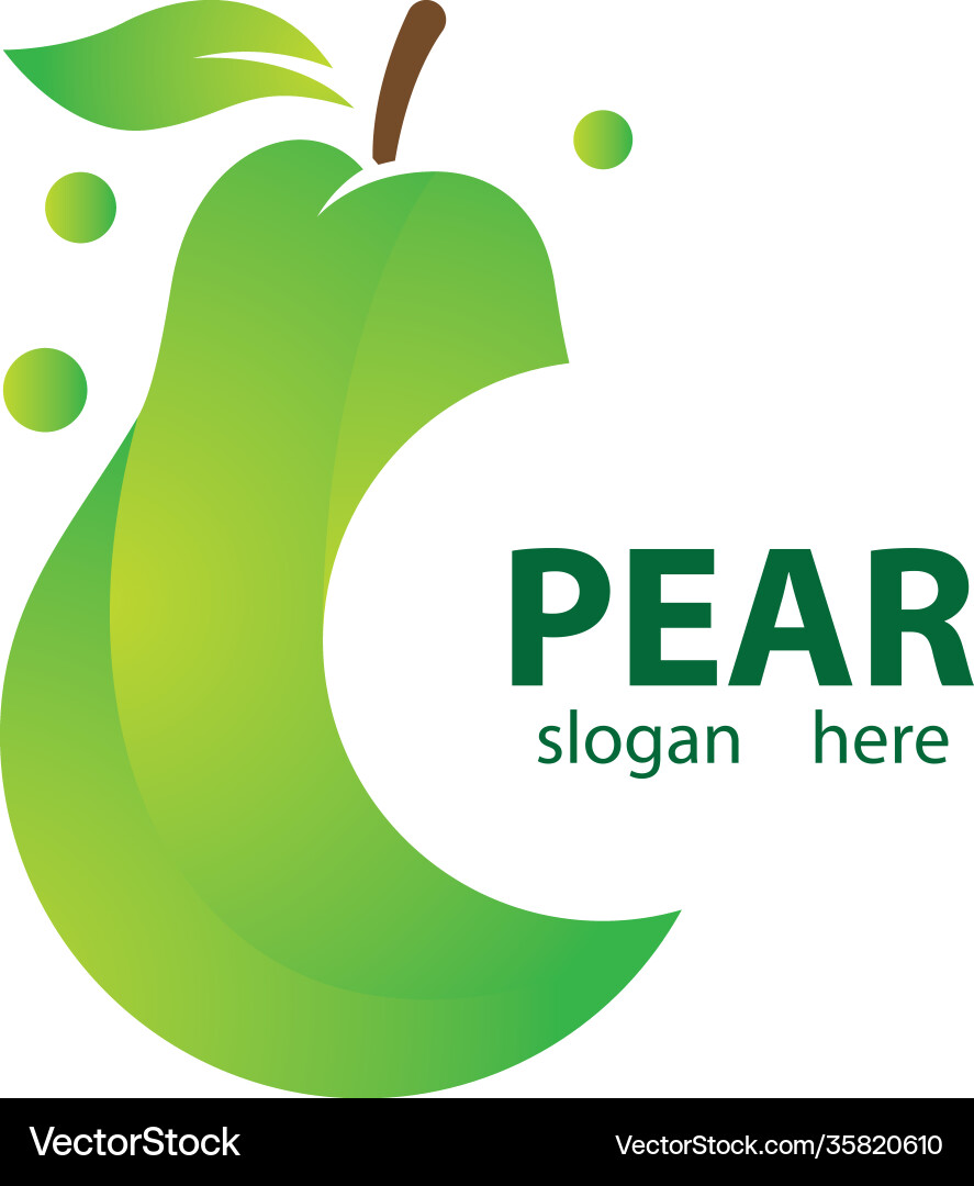 Pear Logo Bilder Lizenzfreies Vektorbild - VectorStock