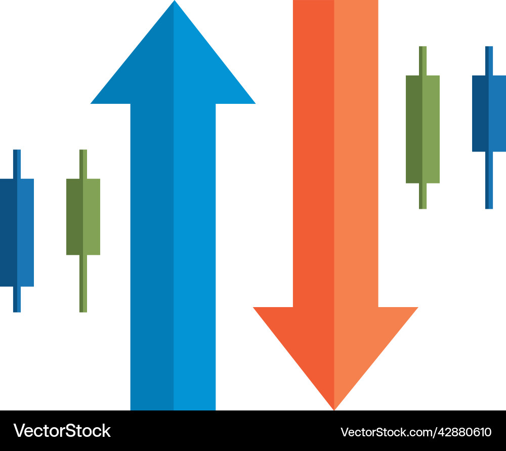 Statistics infographic arrows Royalty Free Vector Image